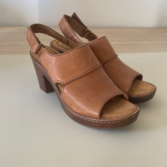 Born | Shoes | Born Leather Block Heel Sandals | Poshmark